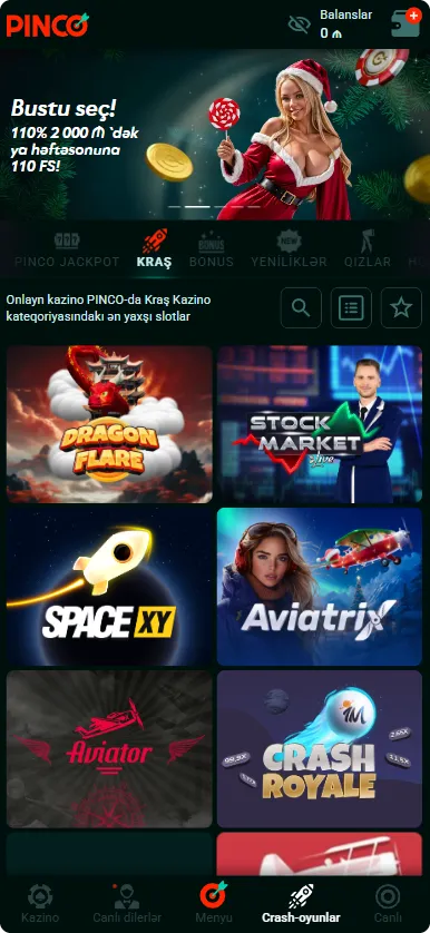 Pinco Casino Azərbaycan: Rəsmi Sayta daxil olun